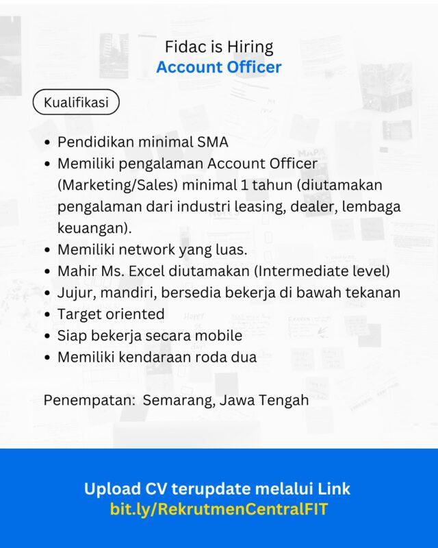 Lowongan Kerja Account Officer di PT. Fidac Inovasi Teknologi ...