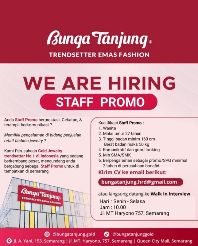 Lowongan Kerja Staff Promo - Sales Retail di Bunga Tanjung Gold ...