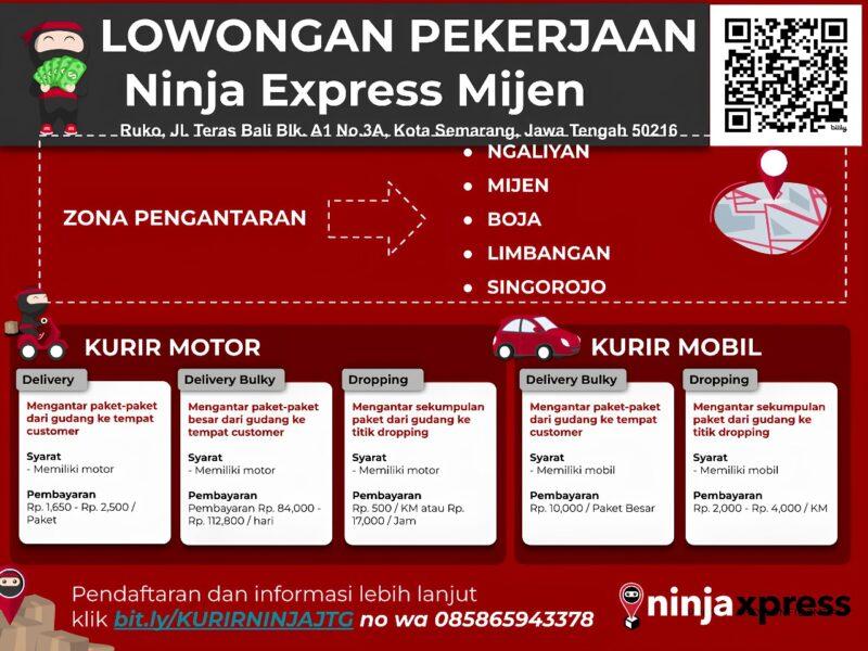 Lowongan Kerja Kurir Motor - Kurir Mobil di Ninja Express Mijen ...