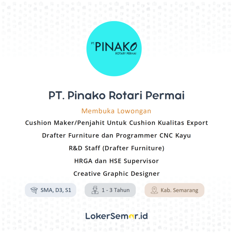 Lowongan Kerja Cushion Maker/Penjahit Untuk Cushion Kualitas Export ...