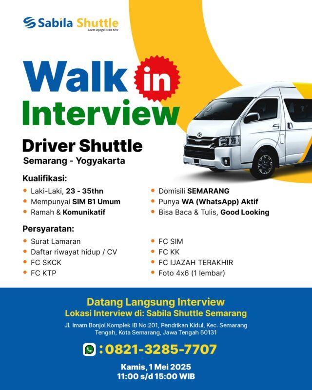 Lowongan Kerja Driver Shuttle di Sabila Shuttle - LokerSemar.id