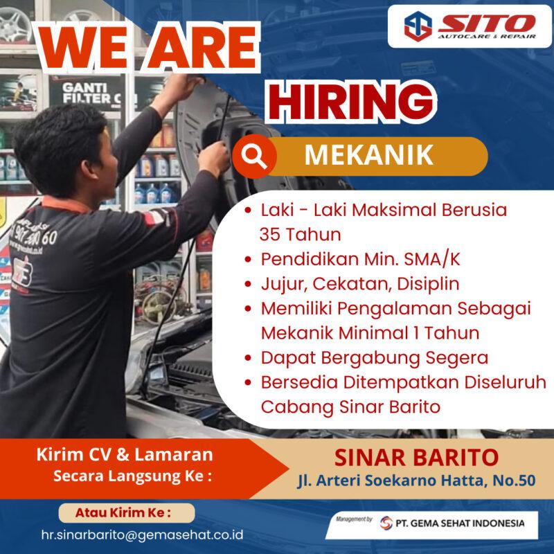Lowongan Kerja Mekanik Mobil - Service Advisor - Admin Gudang ...