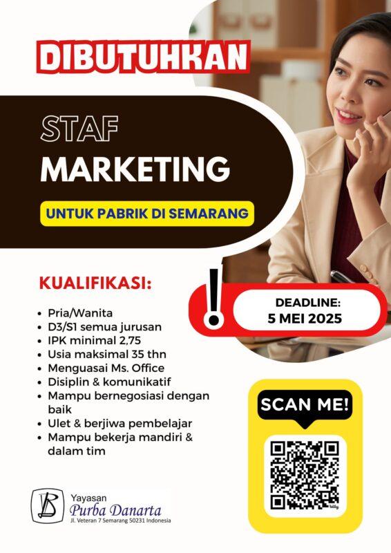 Lowongan Kerja Staf Marketing di Yayasan Purba Danarta (YPD ...