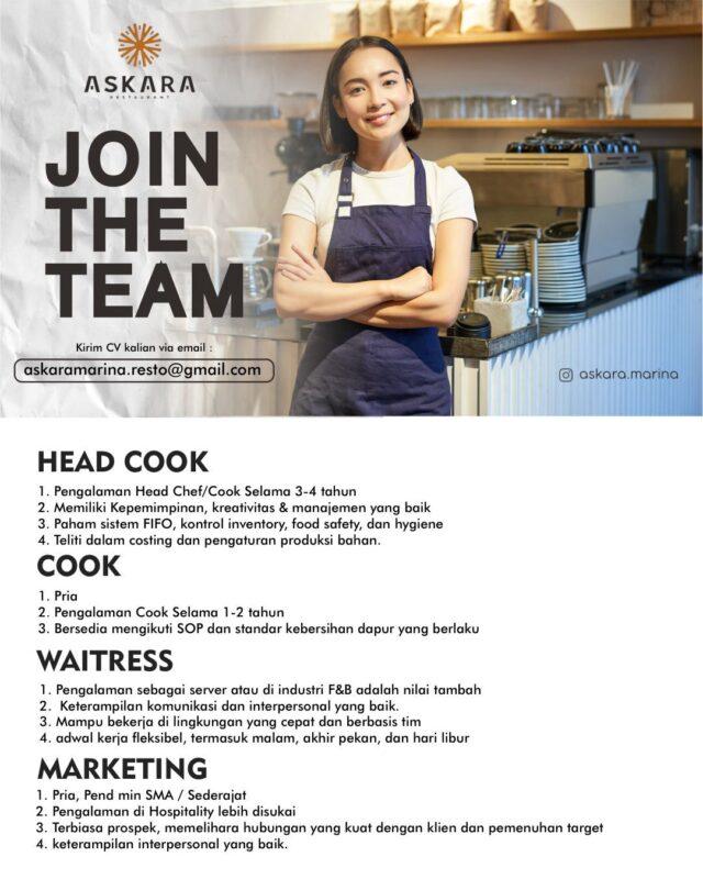 Lowongan Kerja Head Cook - Cook - Waitress - Marketing di Askara Resto ...