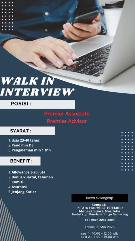 Lowongan Kerja Premier Associate - Premier Advisor di Harvest Premier ...