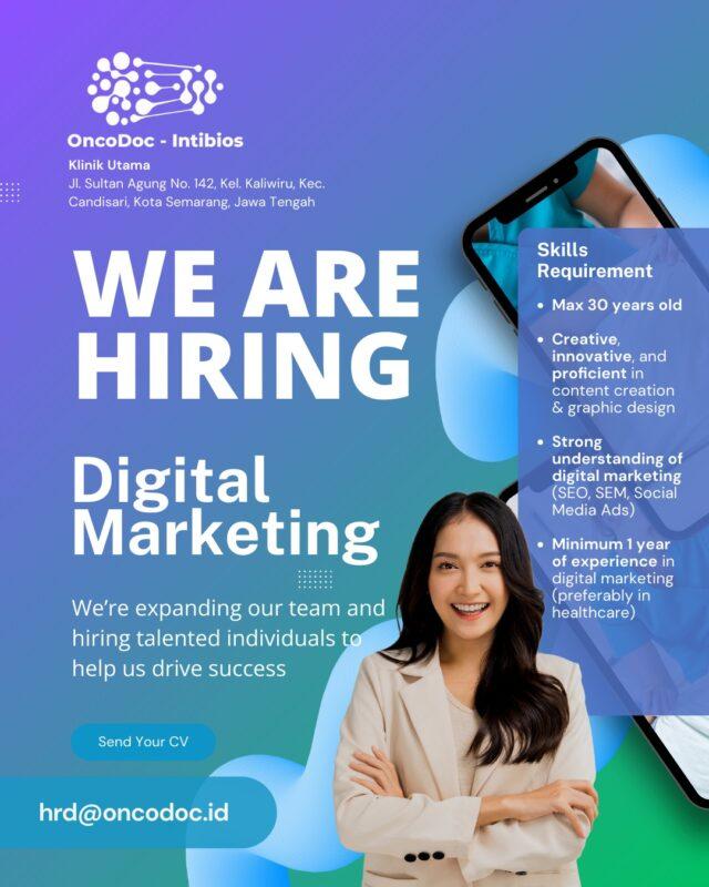Lowongan Kerja Digital Marketing di Klinik Utama OncoDoc-Intibios Semarang - LokerSemar.id