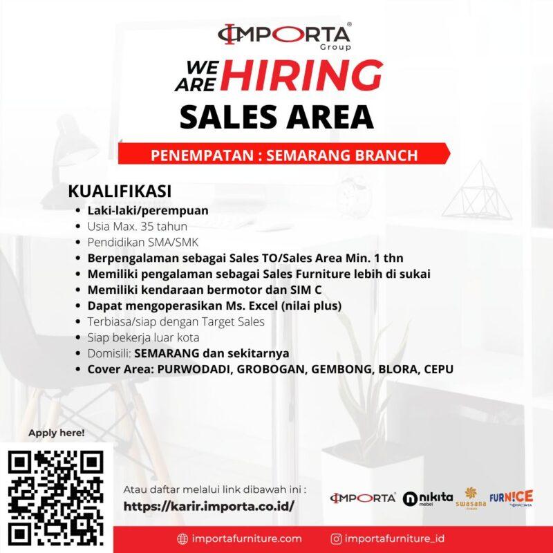 Lowongan Kerja Sales Area di PT. Importa Jaya Abadi - LokerSemar.id