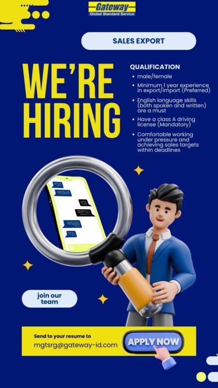 Lowongan Kerja Sales Export di PT. Gateway Container Line - LokerSemar.id