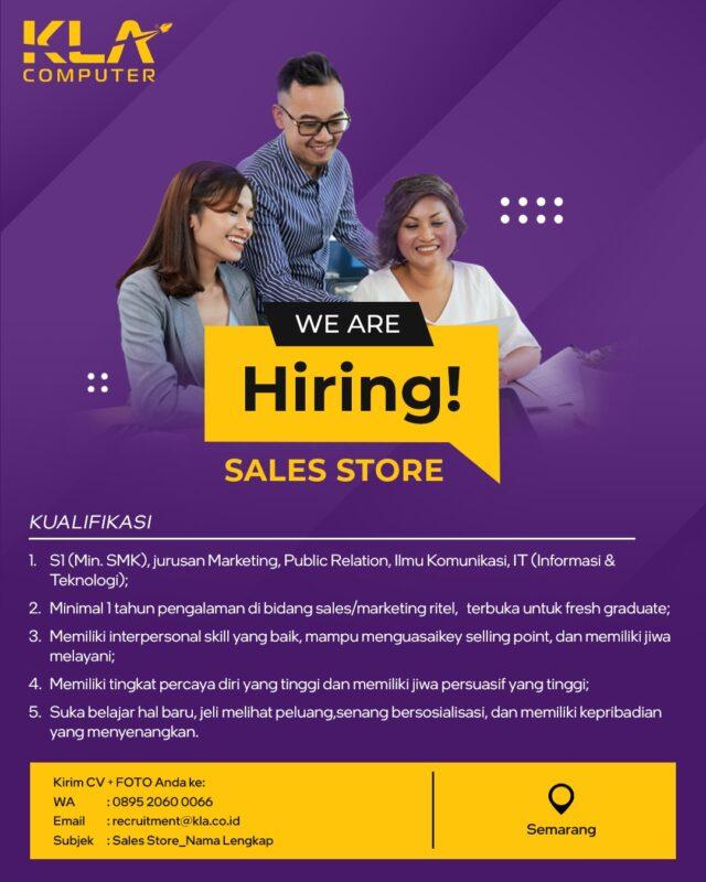 Lowongan Kerja Sales Store di KLA Computer (PT. KLA Teknologi Indonesia ...