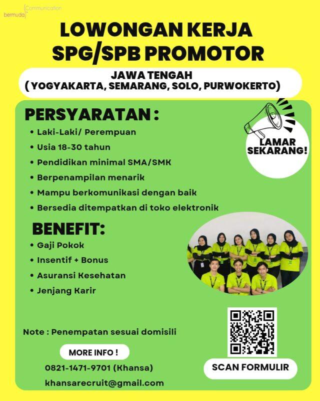 Lowongan Kerja SPG/ SPB Promotor di PT. Bermuda Communication - LokerSemar.id