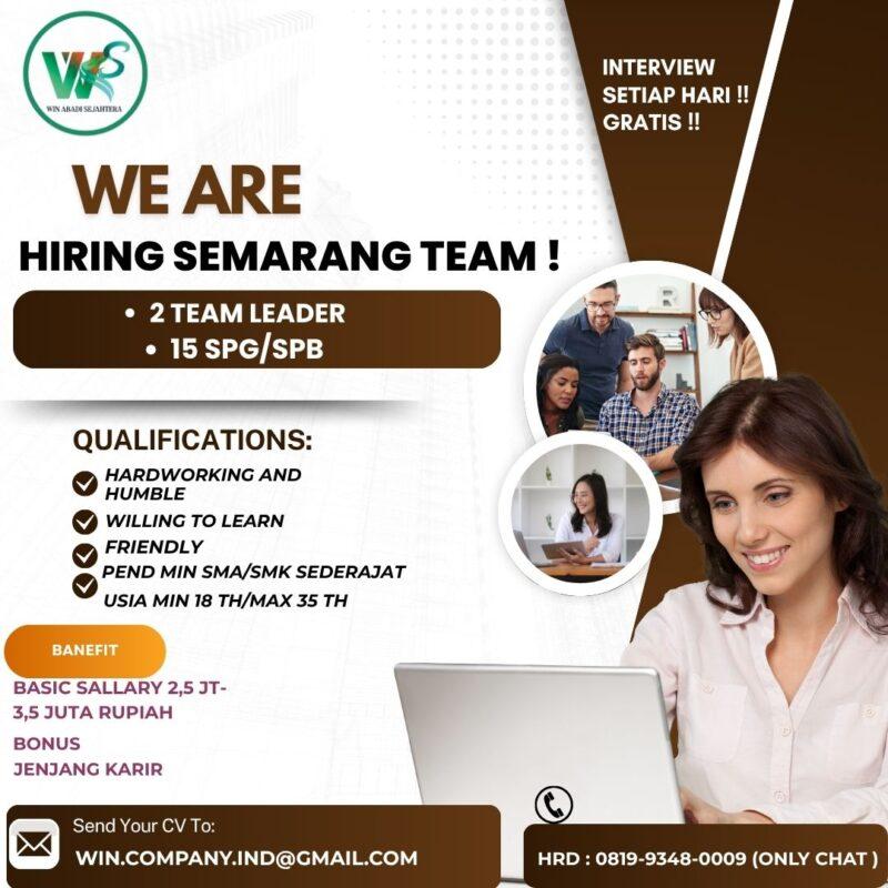 Lowongan Kerja Team Leader - SPG/ SPB di PT. Win Abadi Sejahtera - LokerSemar.id