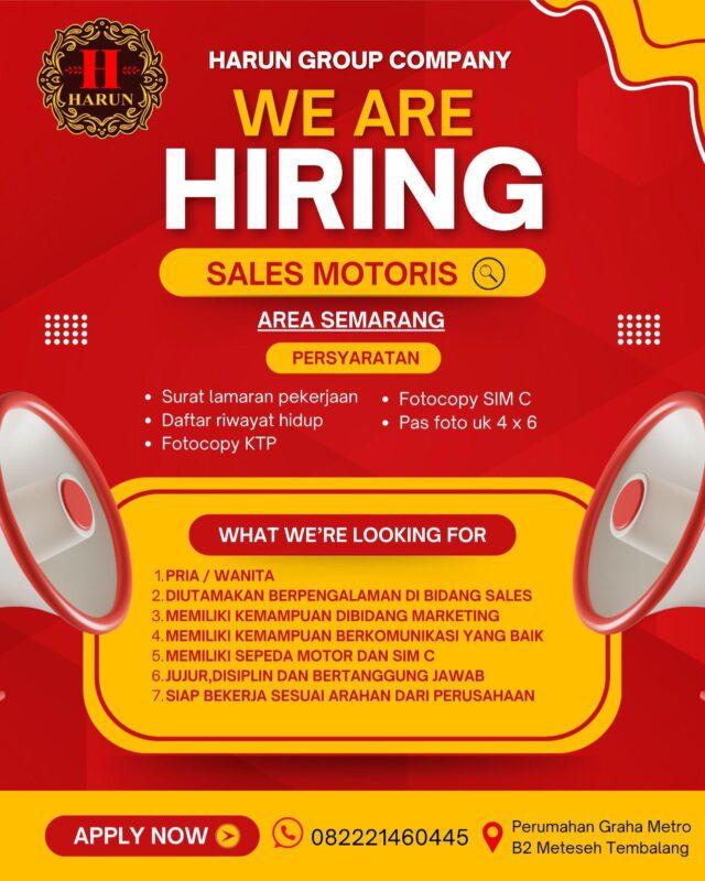 Lowongan Kerja Sales Motoris di Rokok Harun - LokerSemar.id