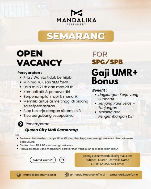 Lowongan Kerja SPG/SPB di Mandalika Parfumery - LokerSemar.id