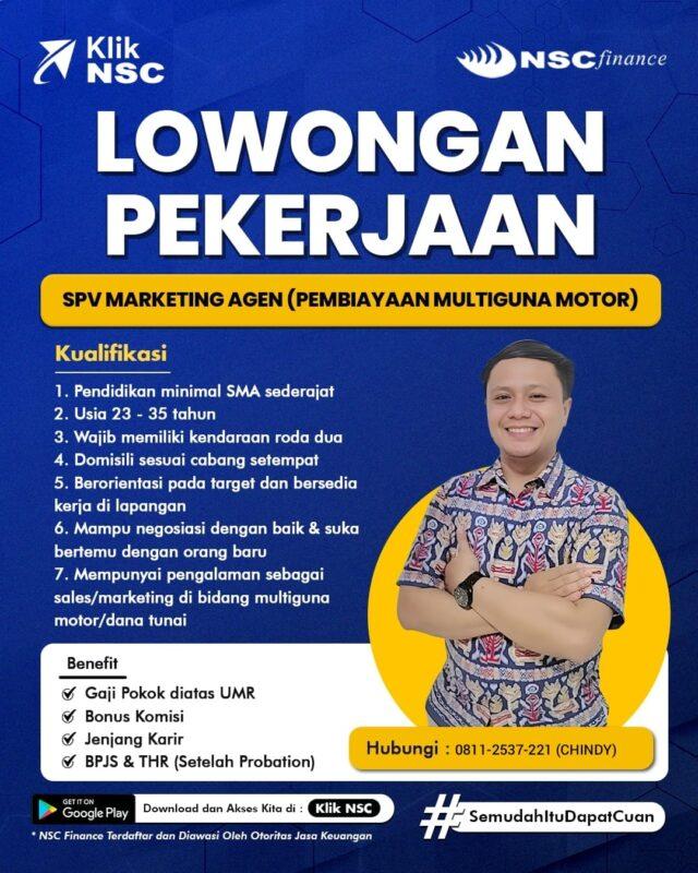 Lowongan Kerja SPV Marketing (Pembiayaan Multiguna Motor) di Nusantara ...