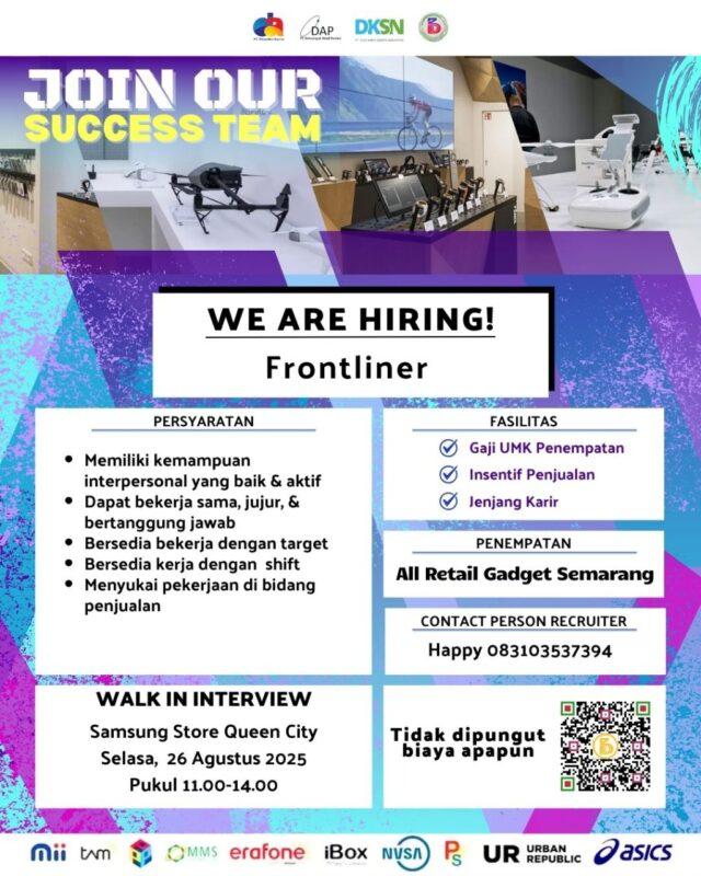 Lowongan Kerja Frontliner - Sales Advisor - Sales Asistant - Sales ...