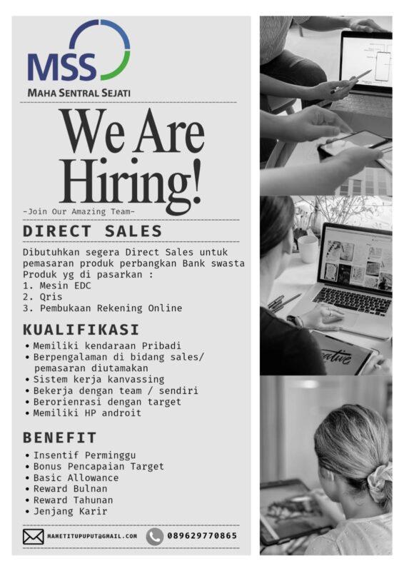 Lowongan Kerja Direct Sales di PT. Maha Sentral Sejati - LokerSemar.id