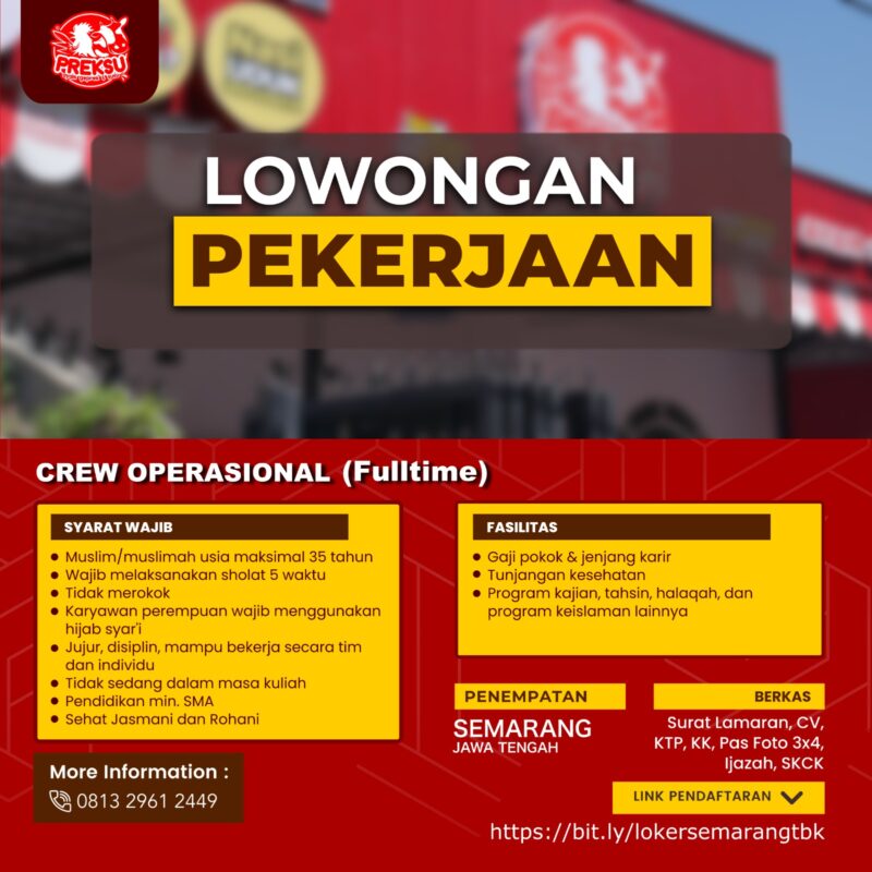 Lowongan Kerja Crew Operasional di Preksu - LokerSemar.id