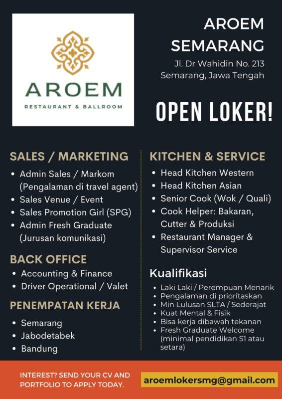 Lowongan Kerja Sales/Marketing - Kitchen & Service - Back Office di ...