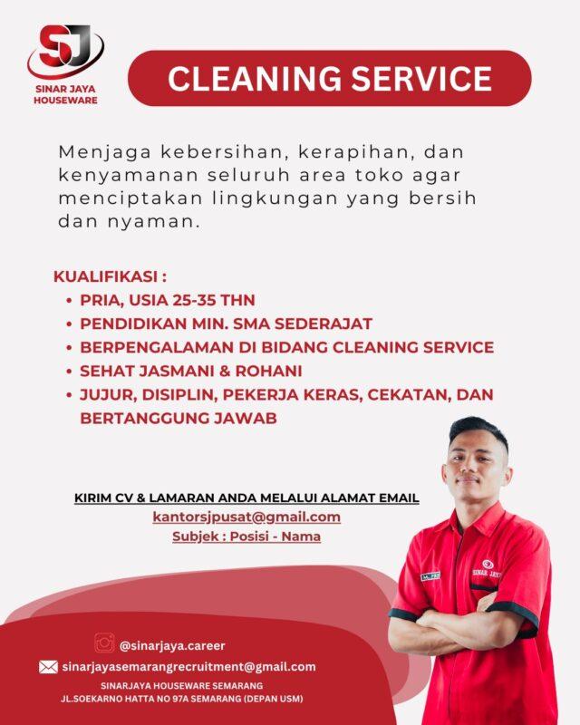 Lowongan Kerja Cleaning Service - Pramuniaga di CV Sinar Jaya Houseware Semarang - LokerSemar.id