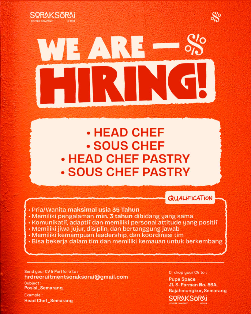 Lowongan Kerja Head Chef - Sous Chef - Head Chef Pastry - Sous Chef ...