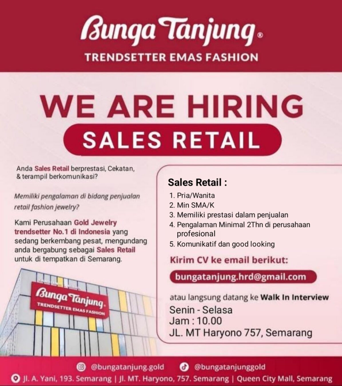 Lowongan Kerja Sales Retail - Staff Promo - Host Live - Konten Kreator ...