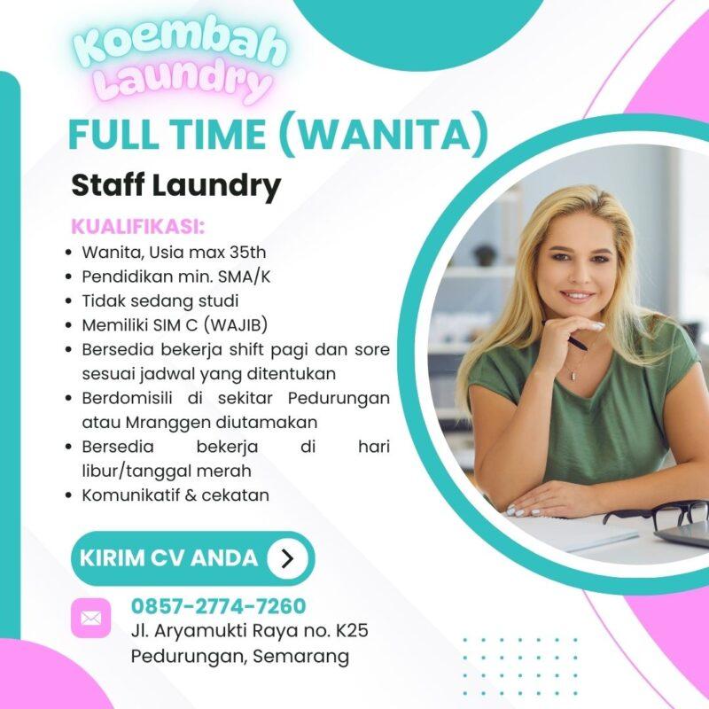 Lowongan Kerja Staff Laundry di Koembah Laundry - LokerSemar.id