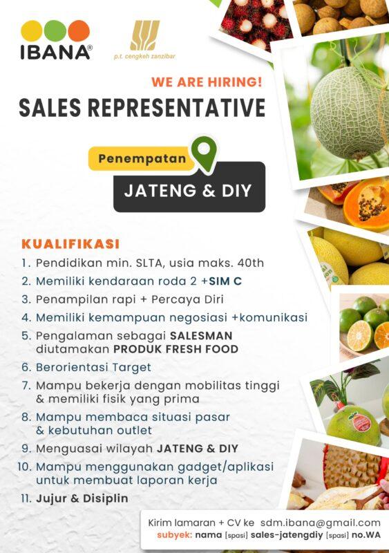 Lowongan Kerja Sales Representative di PT. Ibana - LokerSemar.id