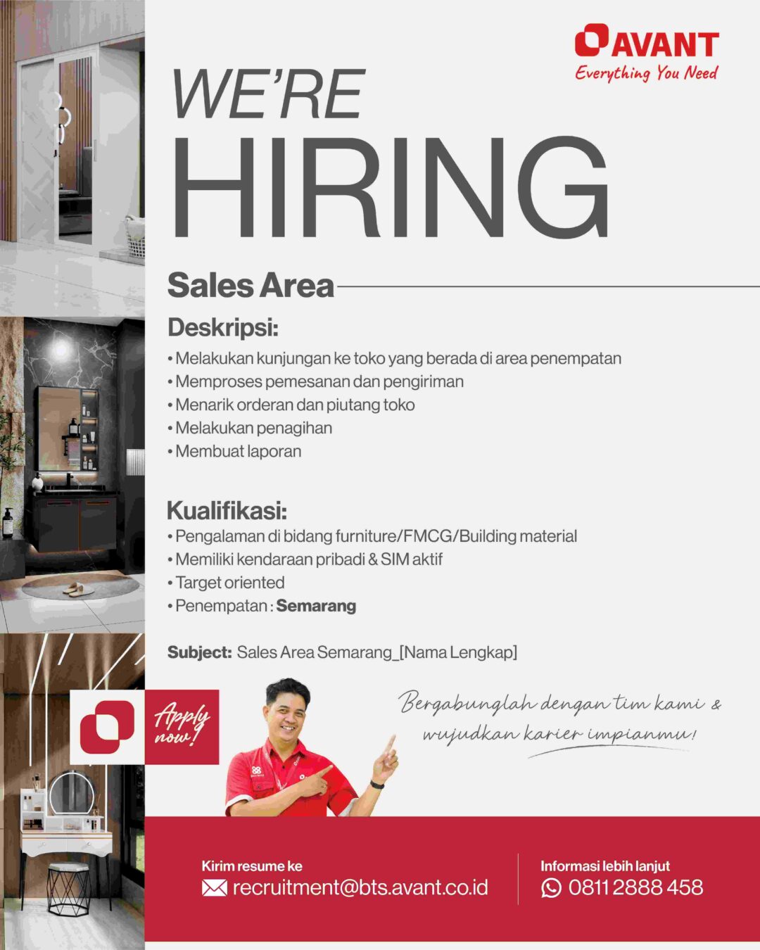 Lowongan Kerja Sales Area di PT. Baja Tirta Sentosa - LokerSemar.id