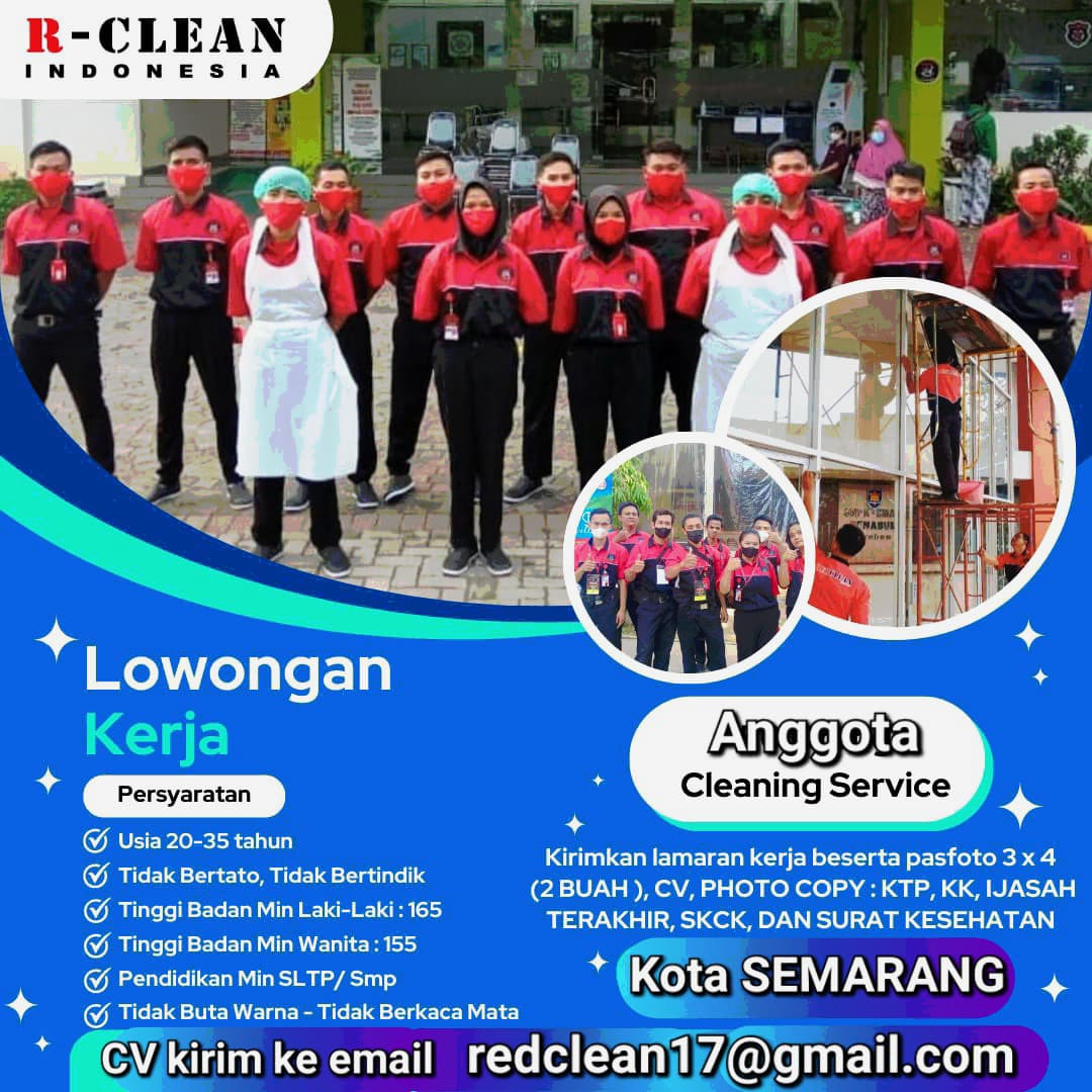 Lowongan Kerja Cleaning Service di R Clean Indonesia - LokerSemar.id