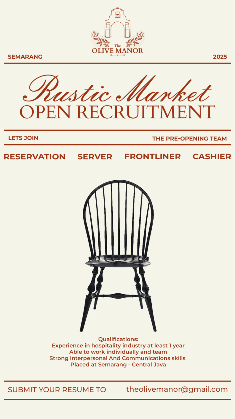Lowongan Kerja Reservation - Server - Frontliner - Cashier di The Olive ...