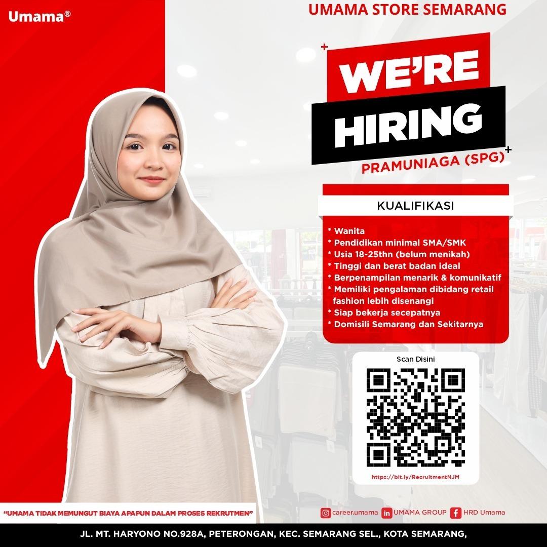Lowongan Kerja Pramuniaga (SPG) di PT. Nushel Jaya Mandiri (Umama Store ...