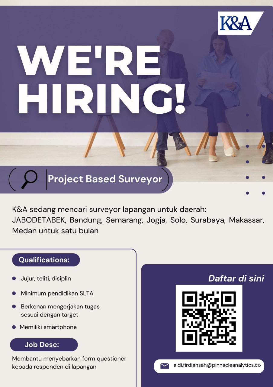 Lowongan Kerja Project Based Surveyor di Pinnacle Analytics Indonesia ...