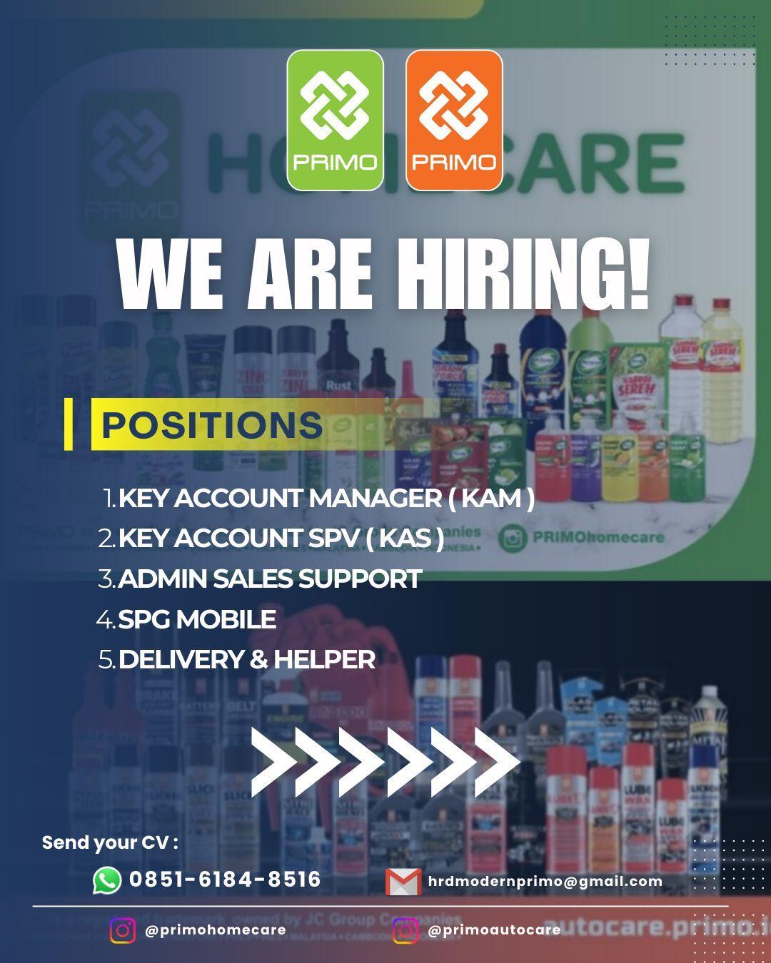 Lowongan Kerja Key Account Manager (KAM) - Key Account SPV (KAS ...