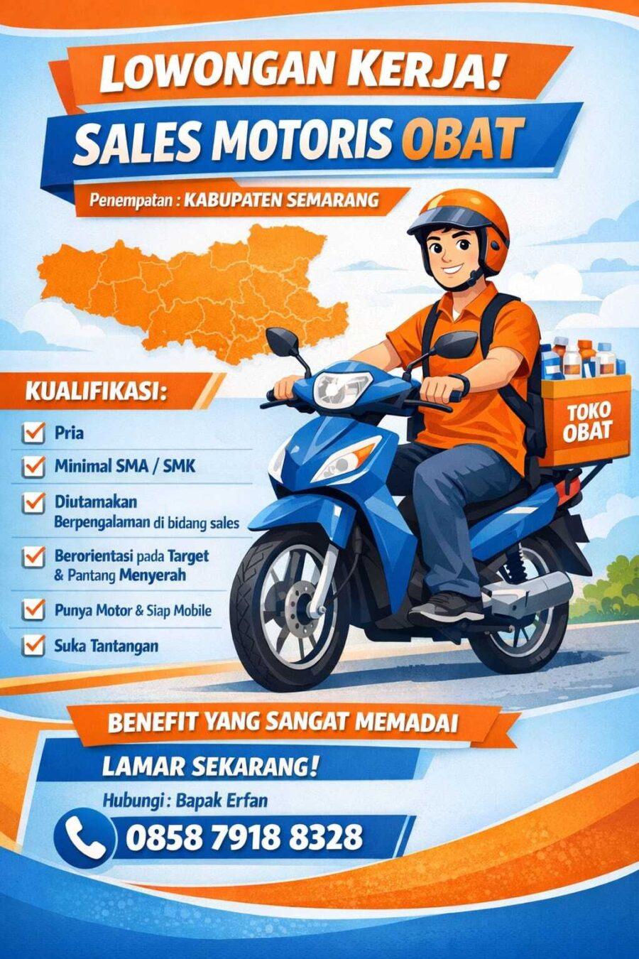 Lowongan Kerja Sales Motoris Obat di Toko Obat Salam Sehat - LokerSemar.id