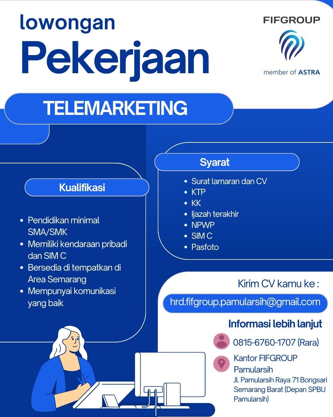 Lowongan Kerja Telemarketing di FIFGROUP - LokerSemar.id