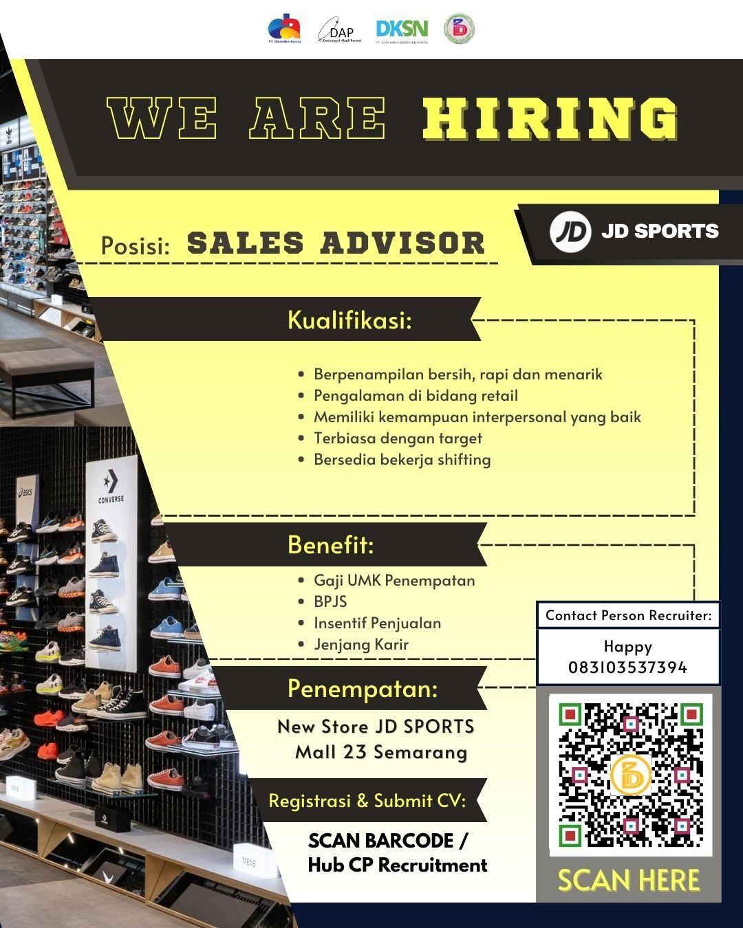 Lowongan Kerja Sales Advisor - Sales Assistant - Frontliner - Teknisi ...