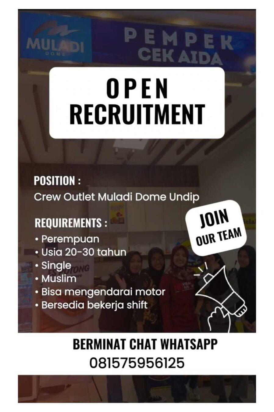 Lowongan Kerja Crew Outlet di Pempek Cek Aida - LokerSemar.id