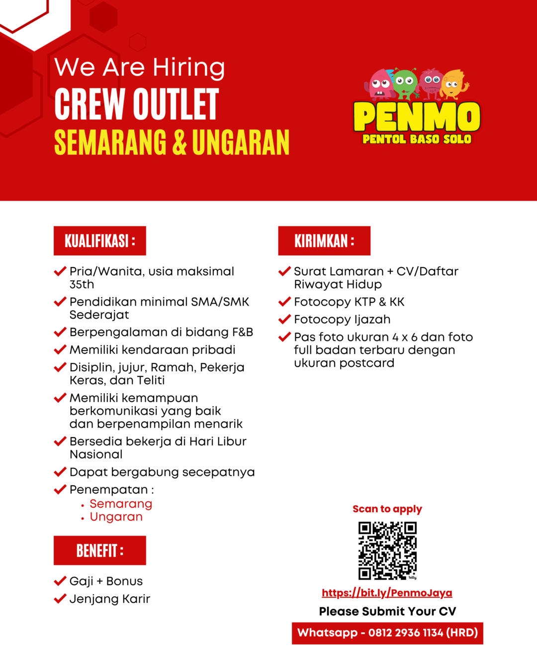 Lowongan Kerja Crew Outlet - Helper - Driver di CV. Penmo Jaya ...